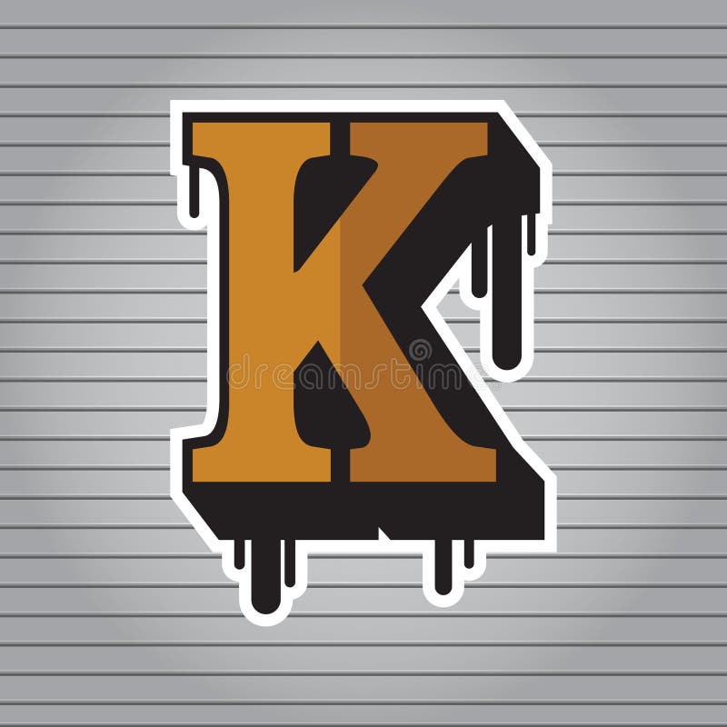 Alphabet K. Vector Illustration Decorative Design Stock Vector ...