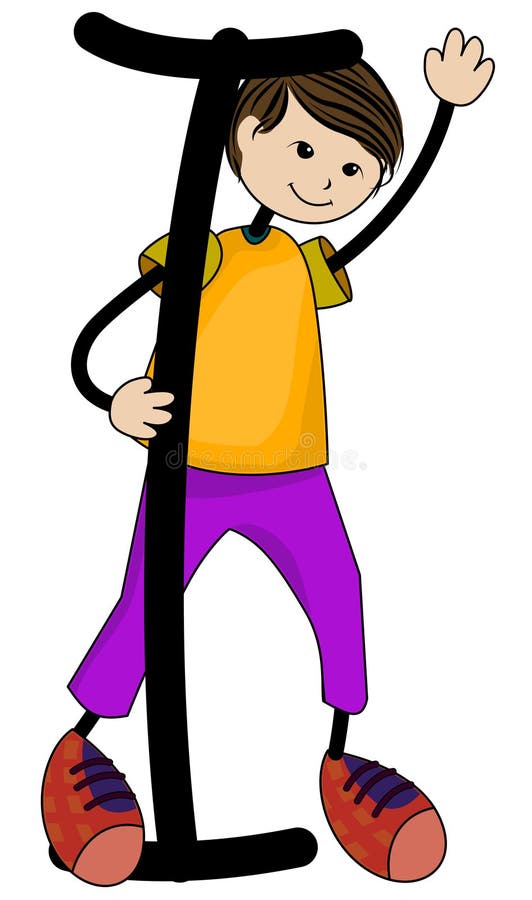 Letter P boy stock vector. Illustration of school, person - 3550543