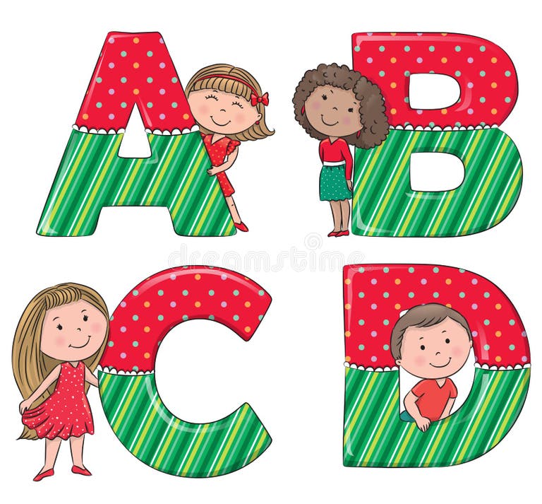 Alphabet kids ABCD stock vector. Illustration of pattern - 48629801
