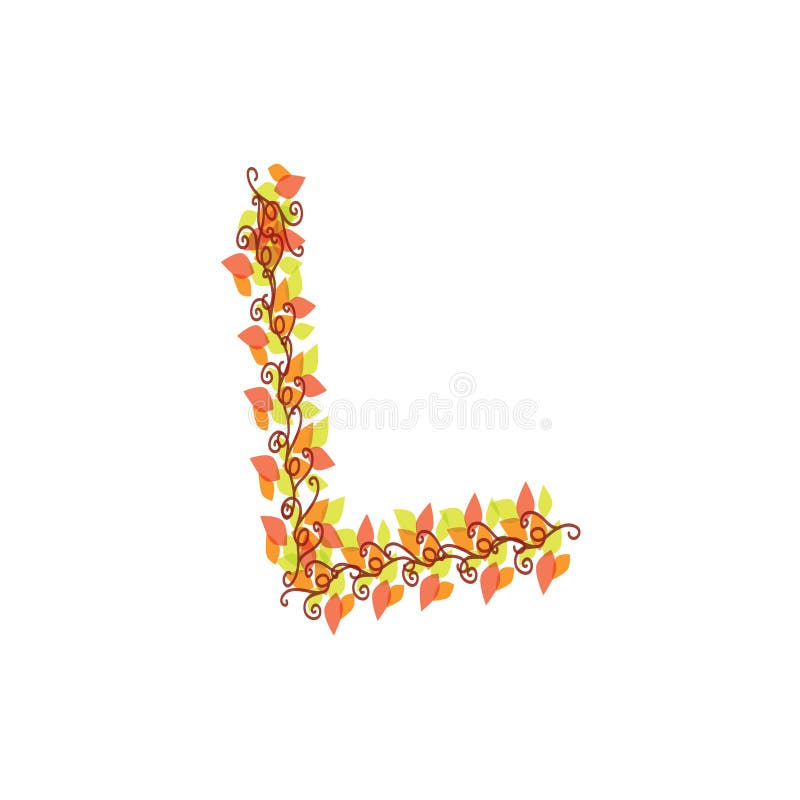 Alphabet L. Vector Illustration Decorative Design Stock Vector ...