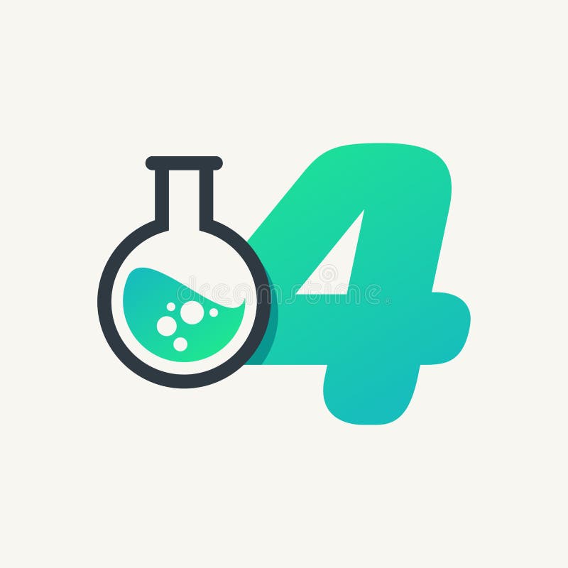 Logo Lab Number 4 stock illustration. Illustration of business - 251917320