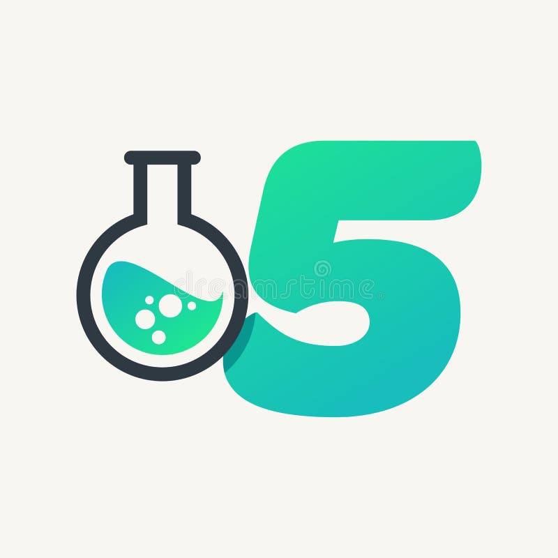 Logo Lab Number 5 stock illustration. Illustration of count - 251917325