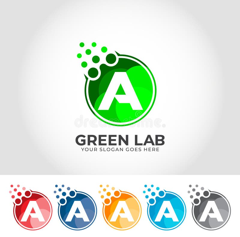 A Alphabet Lab Creative Logo Design Concept Stock Vector - Illustration ...