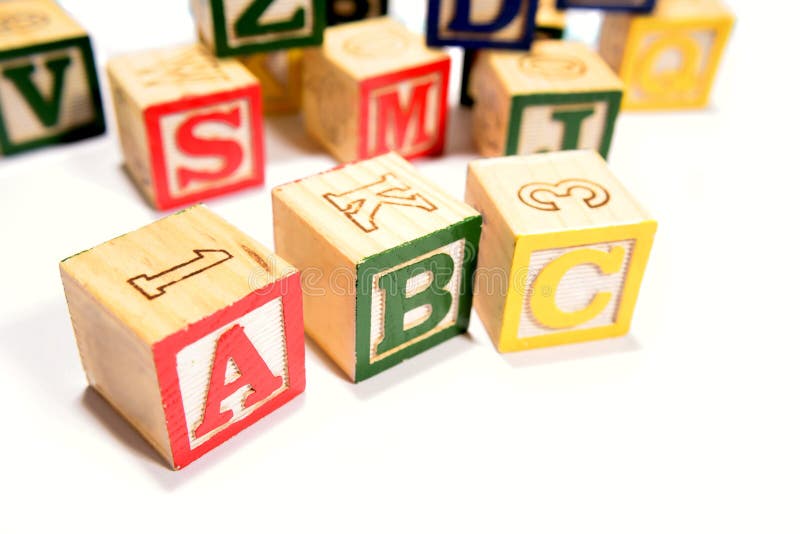 Alphabet learning blocks stock photo. Image of objects - 6683148