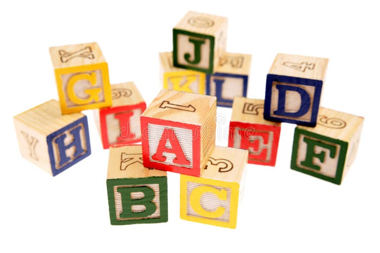 Alphabet learning blocks stock image. Image of closeup - 7684719