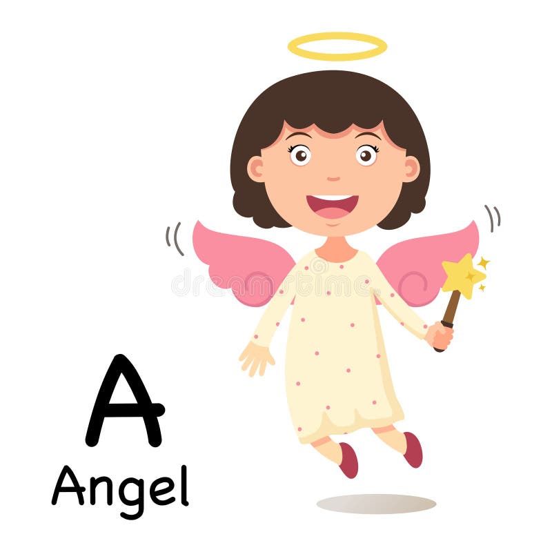 Alphabet Letter a-angel,vector Stock Vector - Illustration of language ...