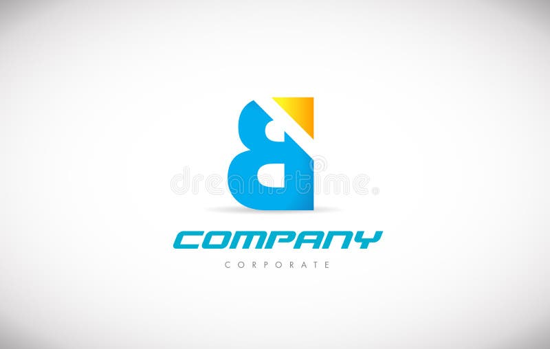 Blue and Orange Letter T Alphabet Logo Icon Design Stock Vector ...