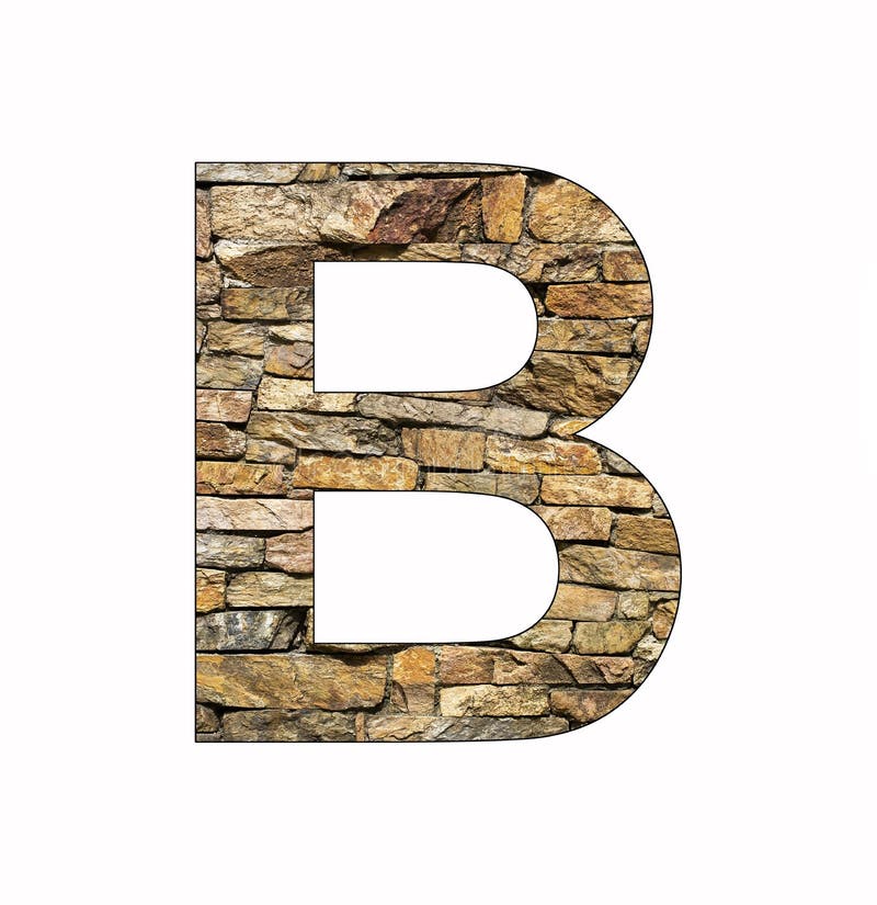 Alphabet Letter B - Rustic Stone Background Stock Image - Image of ...