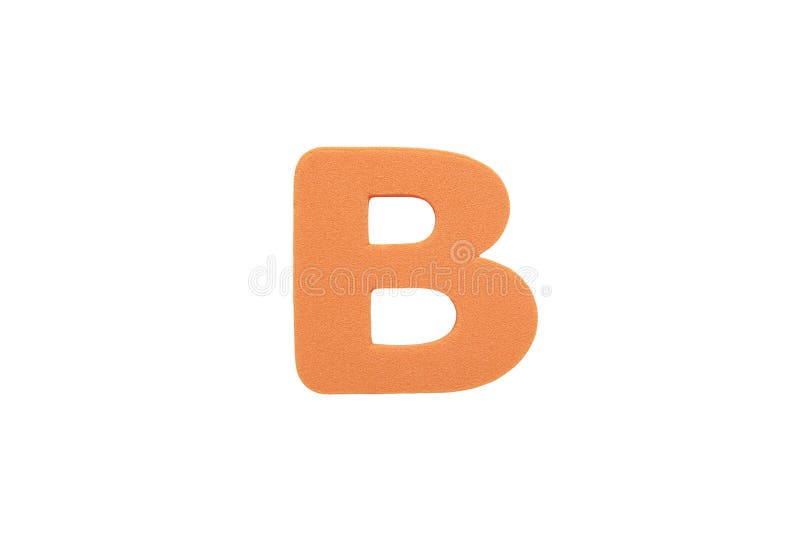 Alphabet Letter B Symbol of Sponge Rubber Isolated Over White ...