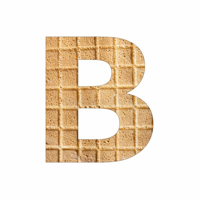 Alphabet Letter B - Wafer Close-up Texture Stock Image - Image of ...