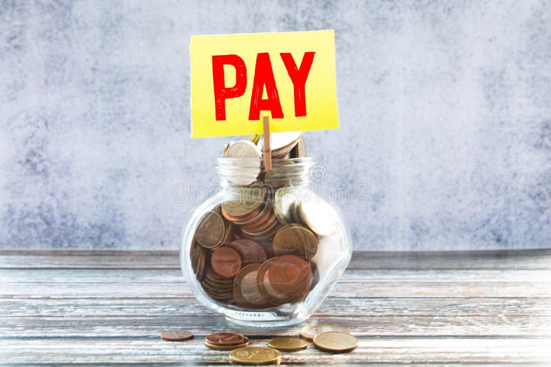 Alphabet Letter Block in Word Pay and Another Letter on Wood Background ...