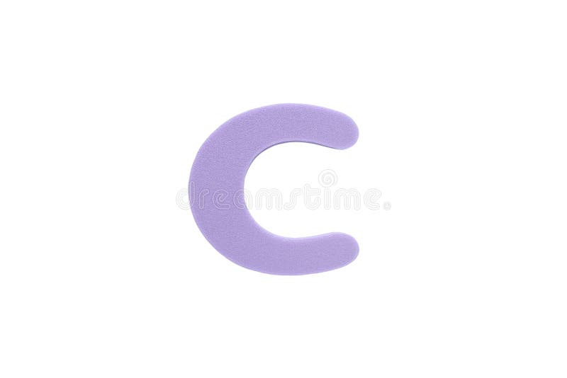 Alphabet Letter C Symbol of Sponge Rubber Isolated Over White ...