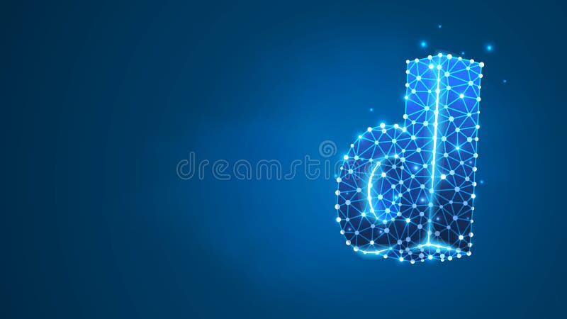 Blue Lowercase Letter D