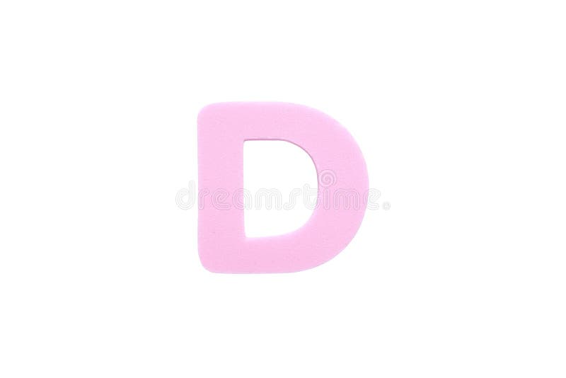Alphabet Letter D Symbol of Sponge Rubber Isolated Over White ...