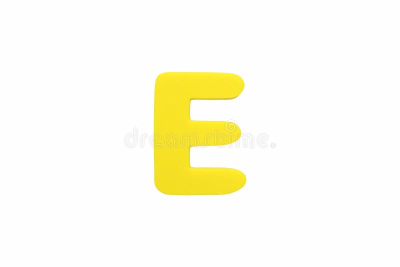Alphabet Letter E Symbol of Sponge Rubber Isolated Over White ...
