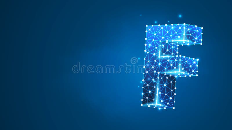 Alphabet Letter F. Design of an Uppercase Letter. Banner, Template or a ...