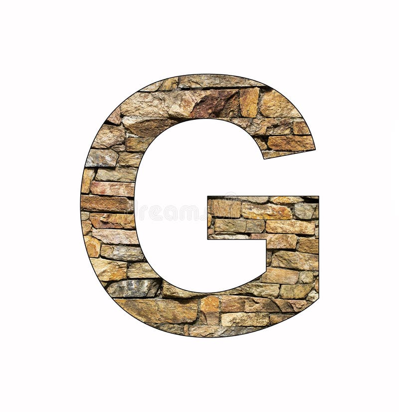 Alphabet Letter G - Rustic Stone Background Stock Image - Image of ...