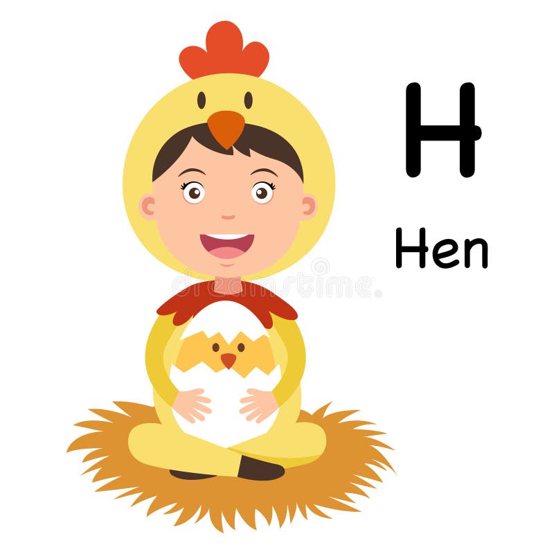 Alphabet Letter H-hen,vector Stock Vector - Illustration of cartoon ...