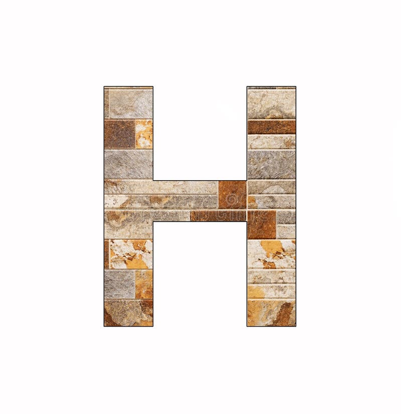 Alphabet Letter H on Tile Background - Veneer Texture Stock ...