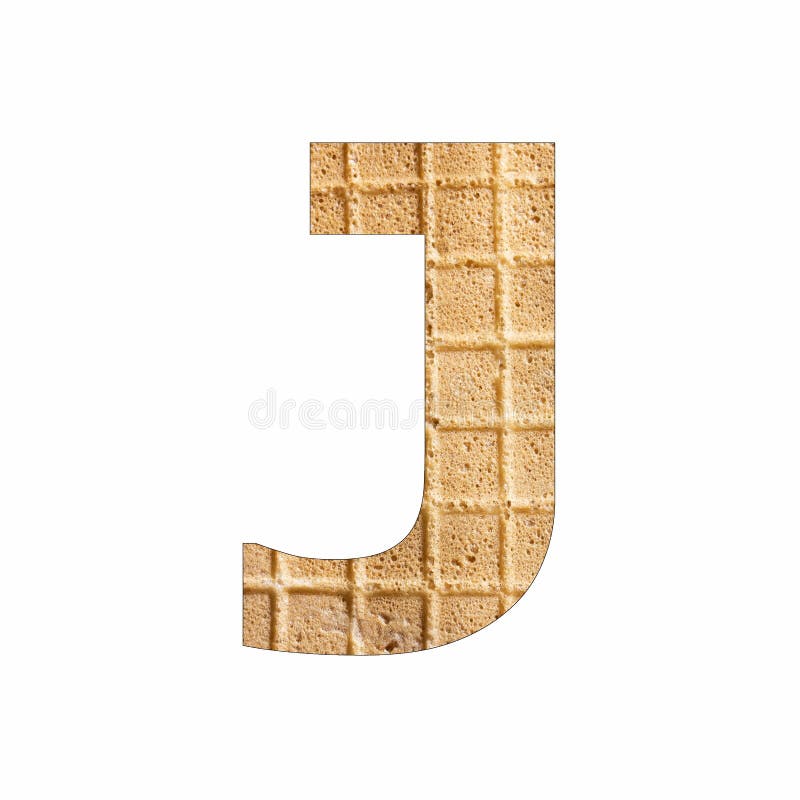 Alphabet Letter J - Wafer Close-up Texture Stock Photo - Image of sweet ...