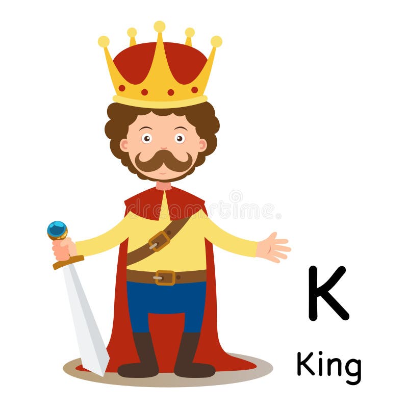 Alphabet Letter K-king,vector Stock Vector - Illustration of child ...