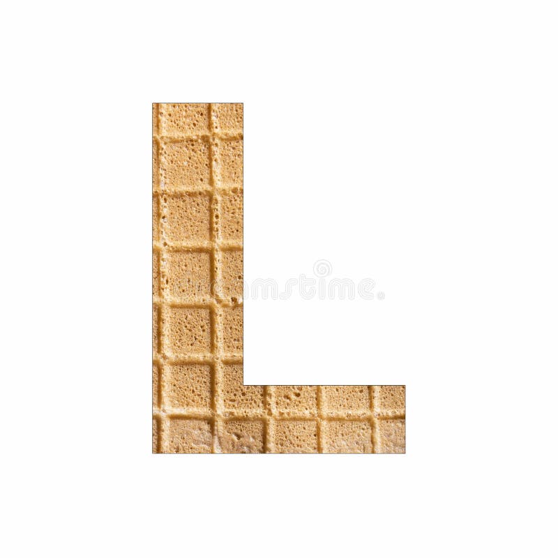 Alphabet Letter L - Wafer Close-up Texture Stock Photo - Image of ...