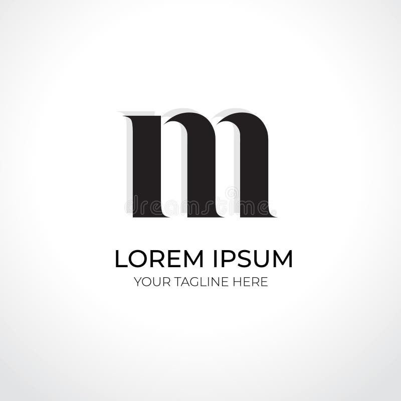 Letter M Logo Vector Design. Black Color, Classic Style Stock Vector ...