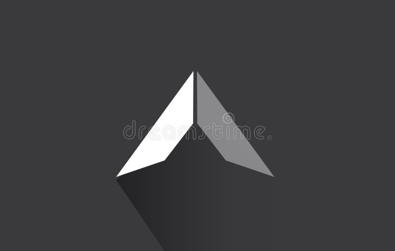 Alphabet Letter a Long Shadow Logo Icon Design Stock Vector ...