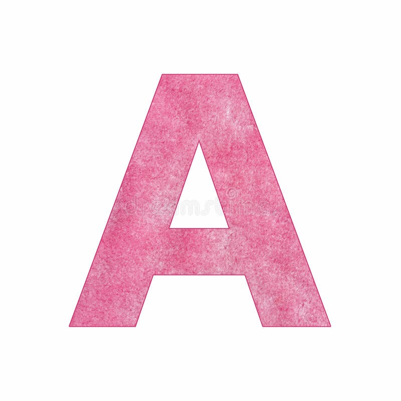 A Capital Letter - Pink Plush Texture Stock Image - Image of fibers ...