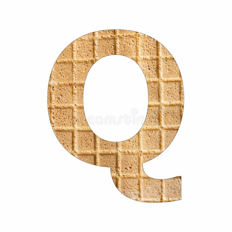 Alphabet Letter Q - Wafer Close-up Texture Stock Image - Image of ...