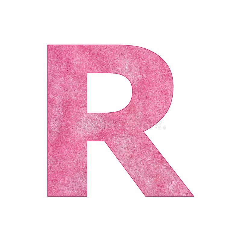 R Capital Letter - Pink Plush Texture Stock Image - Image of fibers ...