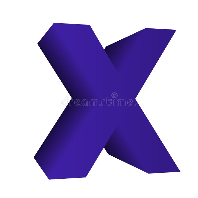 Alphabet Letter X with Red Akleric Plastic Material, 3d Illustration ...