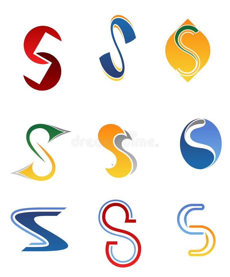 Vector Alphabet S Logos and Icons Stock Vector - Illustration of colors ...