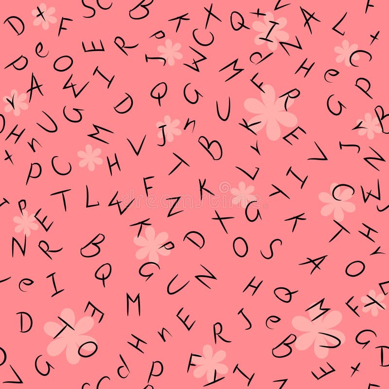 Old Letter Seamless Pattern with Textures and Hand Draw Abstract ...