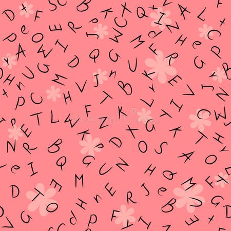 Alphabet Letter Seamless Texture. Symbol Stock Vector - Illustration of ...