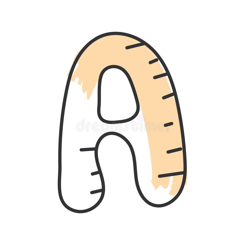 Alphabet Letter Sketch Icon Hand Draw Vector Stock Vector ...