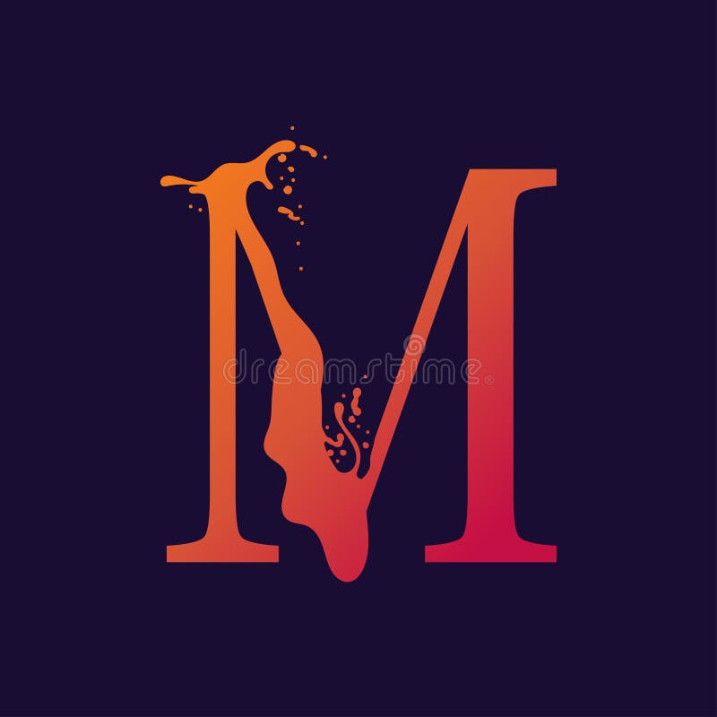 Alphabet Letter, Stylized Colorful Liquid Ink Font. Vector Stock Vector ...