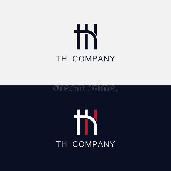 Alphabet Letter TH HT Monogram Logo Vector Template. Initial Based ...