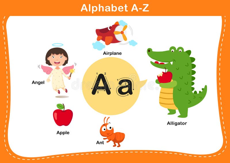 Alphabet Letter a vector stock vector. Illustration of cartoon - 186183873