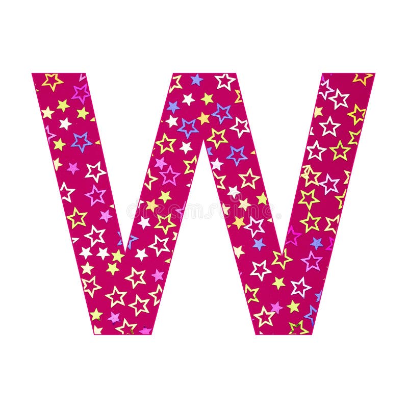 Alphabet Letter W - Colorful Party Confetti with Sparkling Stars Stock ... Alphabet Letter W - Colorful Party Confetti with Sparkling Stars Stock ...