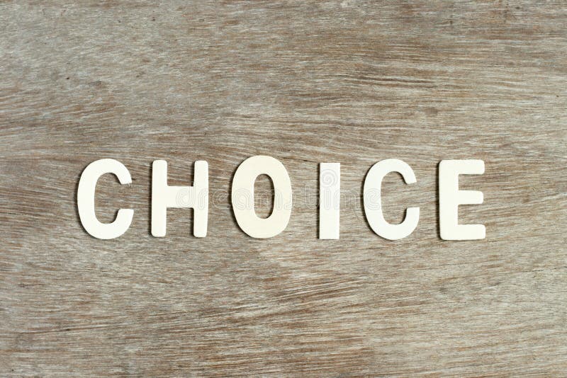 The Word Choice from Leaves and Green Grass. Isolated on White ...