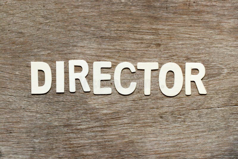 Alphabet Letter in Word Director on Wood Background Stock Image - Image ...
