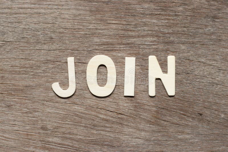 Alphabet Letter in Word Join on Wood Background Stock Image - Image of ...