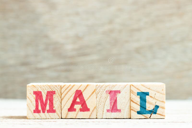 Word of Mail on the Blue Button Stock Image - Image of blue, concept ...