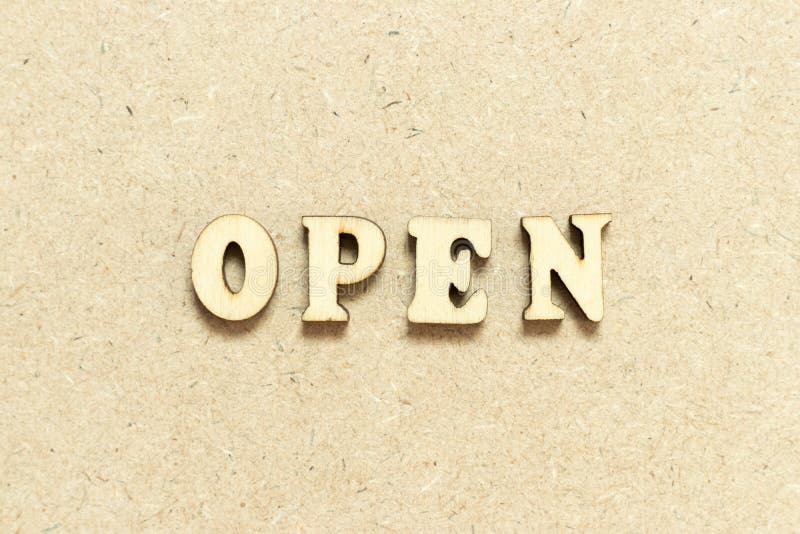 Alphabet in Word Open on Wood Background Stock Photo - Image of date ...