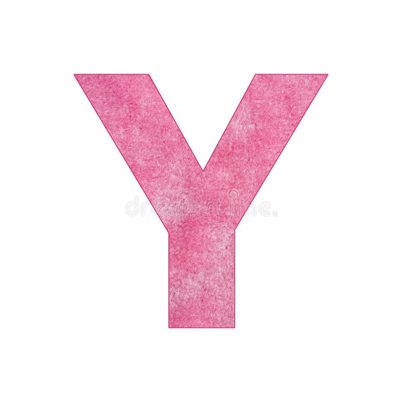 Alphabet Letter Y - Pink Plush Texture Stock Image - Image of fibers ...