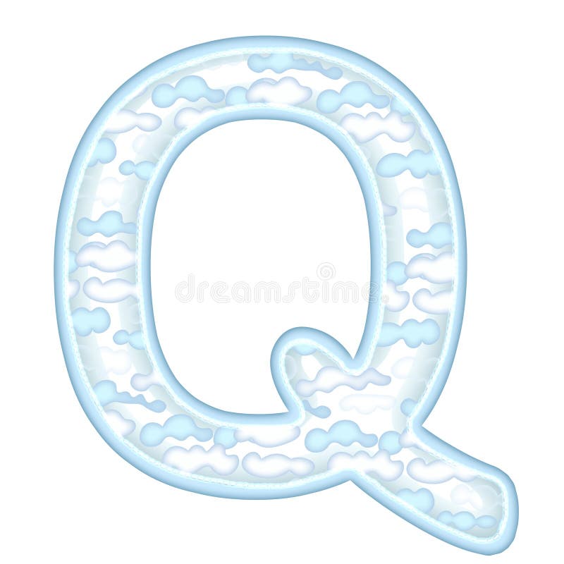 Alphabet Lettering Pretty Q for Kids Stock Illustration - Illustration ...