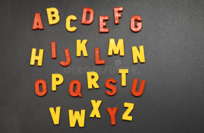 The Alphabet Arranged Randomly Stock Photo - Image of grain, english ...