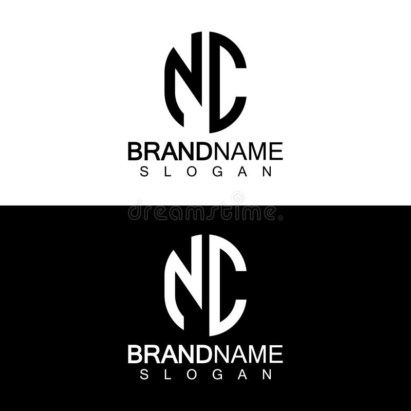 Alphabet Letters CN or NC Business Logo Design Stock Vector ...