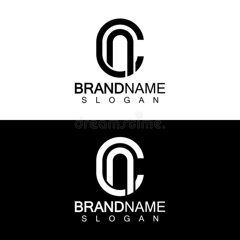 Alphabet Letters CN or NC Business Logo Design Stock Vector ...